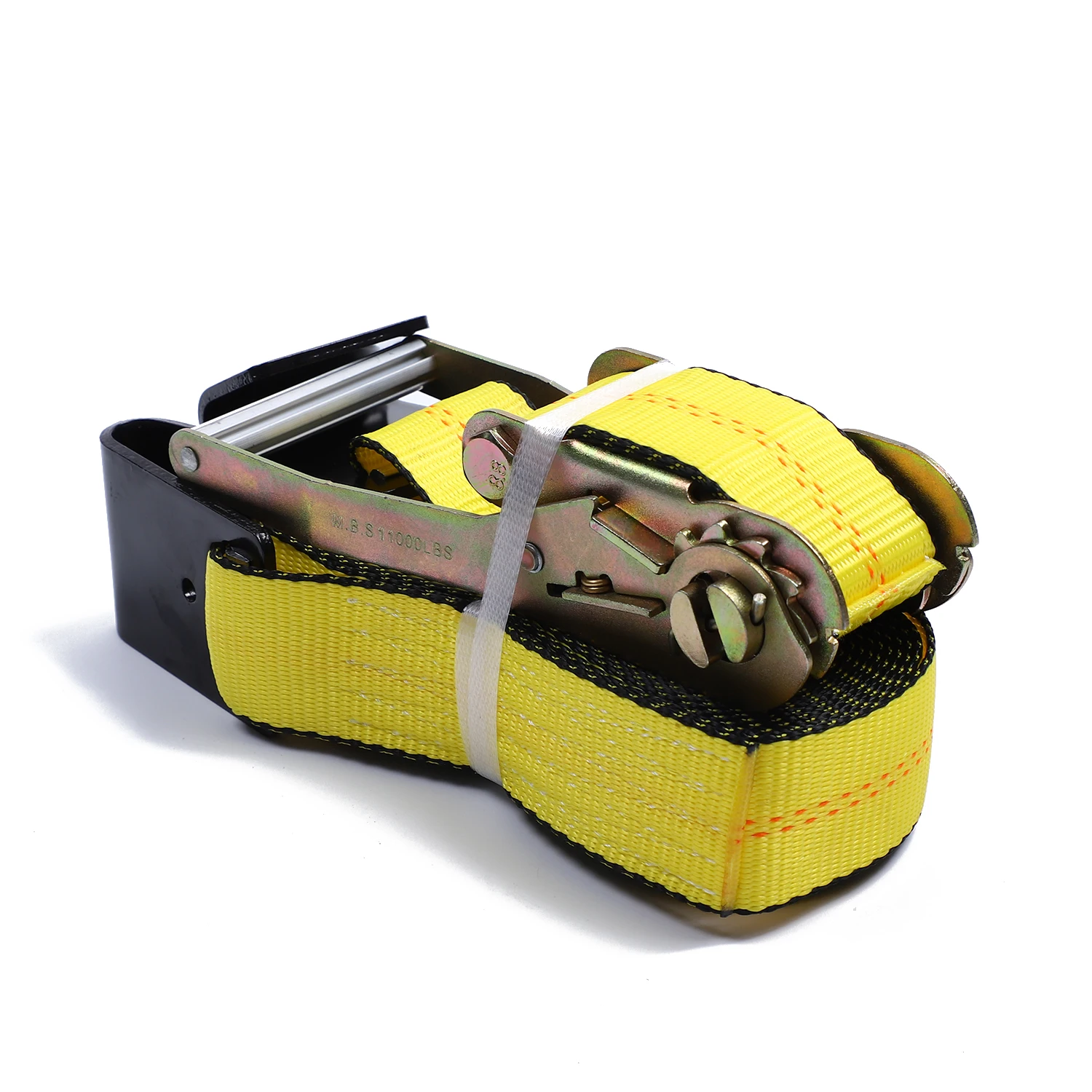 Ratchet Tie Down Strap 2 Inch Yellow Lashing Strap With Metal Handle ...