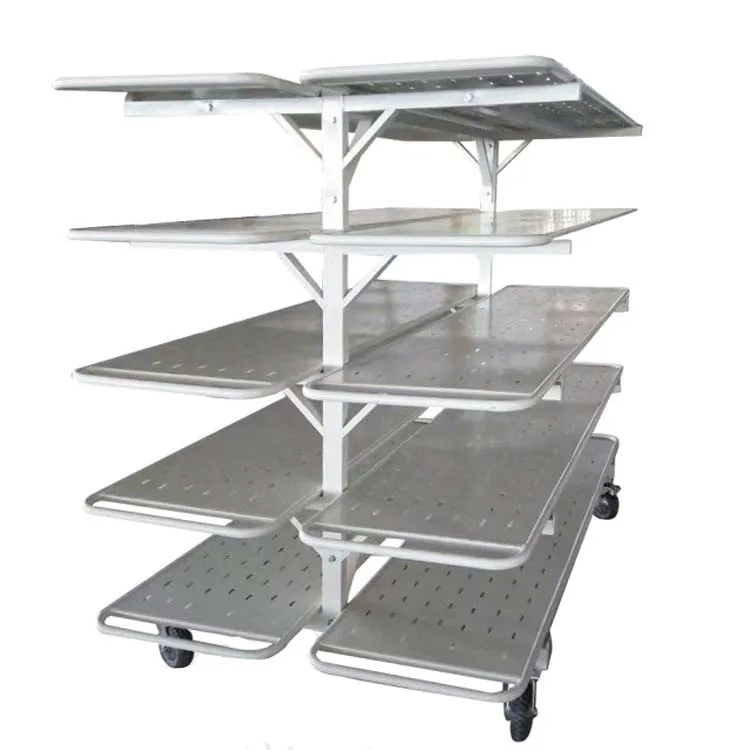 Double Sided Five Layer Iron Sheet Pine Cloth Frame Industrial Trolley ...