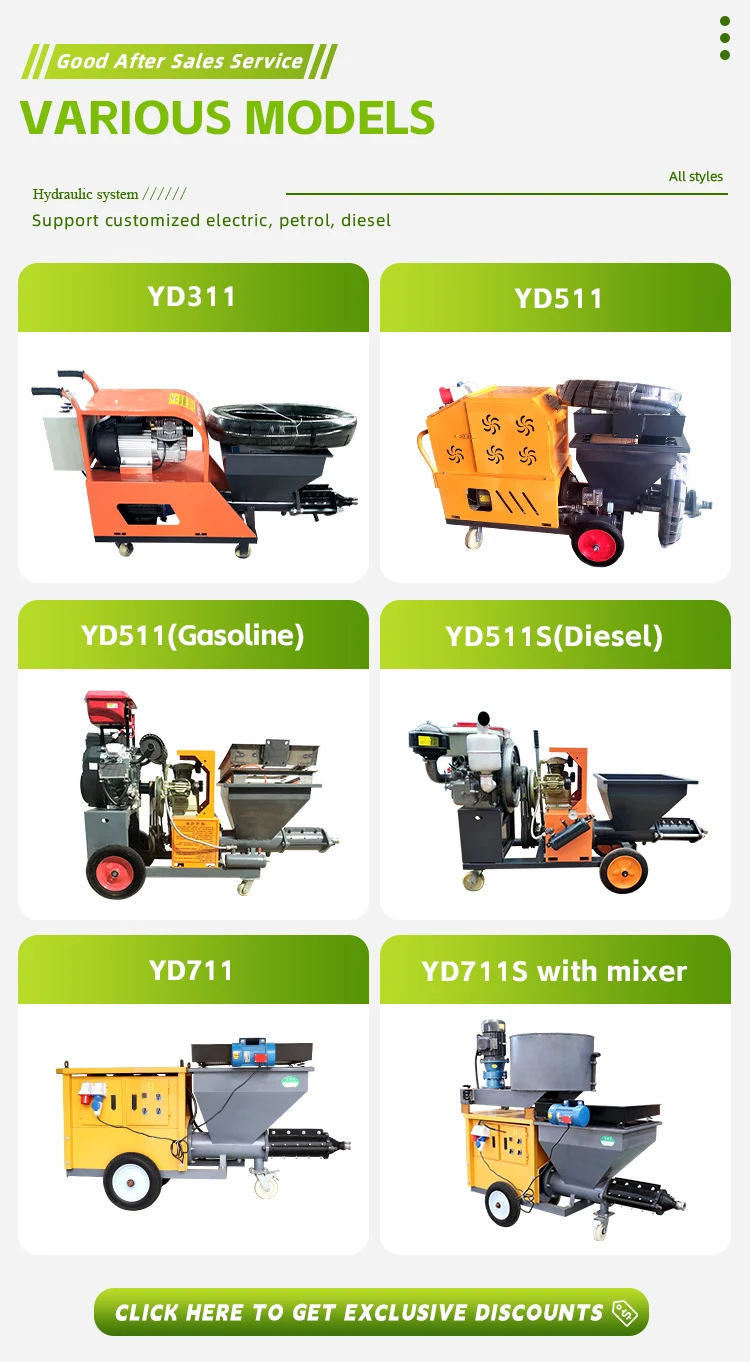 Plaster Texture Sprayer Conveying Flow 4m3/h Electric 220v Wall Plaster ...