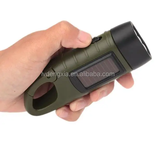 Survival Torch Light - Hand Crank Solar Powered Flashlight