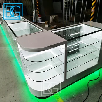 Led Strip Baseboard Dispensary Counters Design Tobacco Shops Tobacco ...