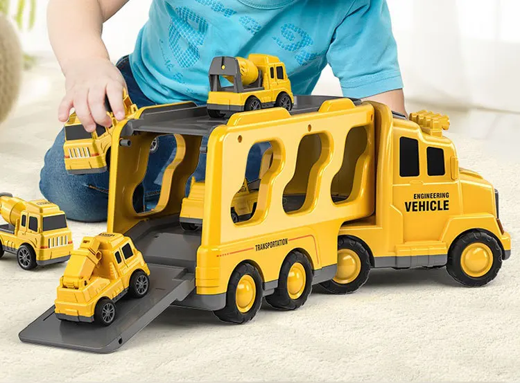 7 In 1 Toy Cars Set Pull Back Inertia 6 Small Mini Friction Toy Vehicle ...