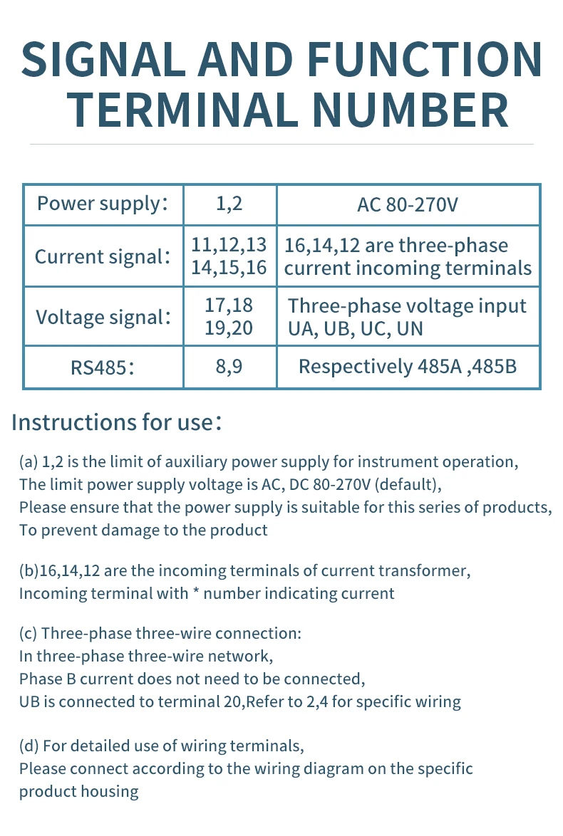 400v 3 Phase Power Meter Rs485 5a Digital Multi-function Lcd Ac Current ...