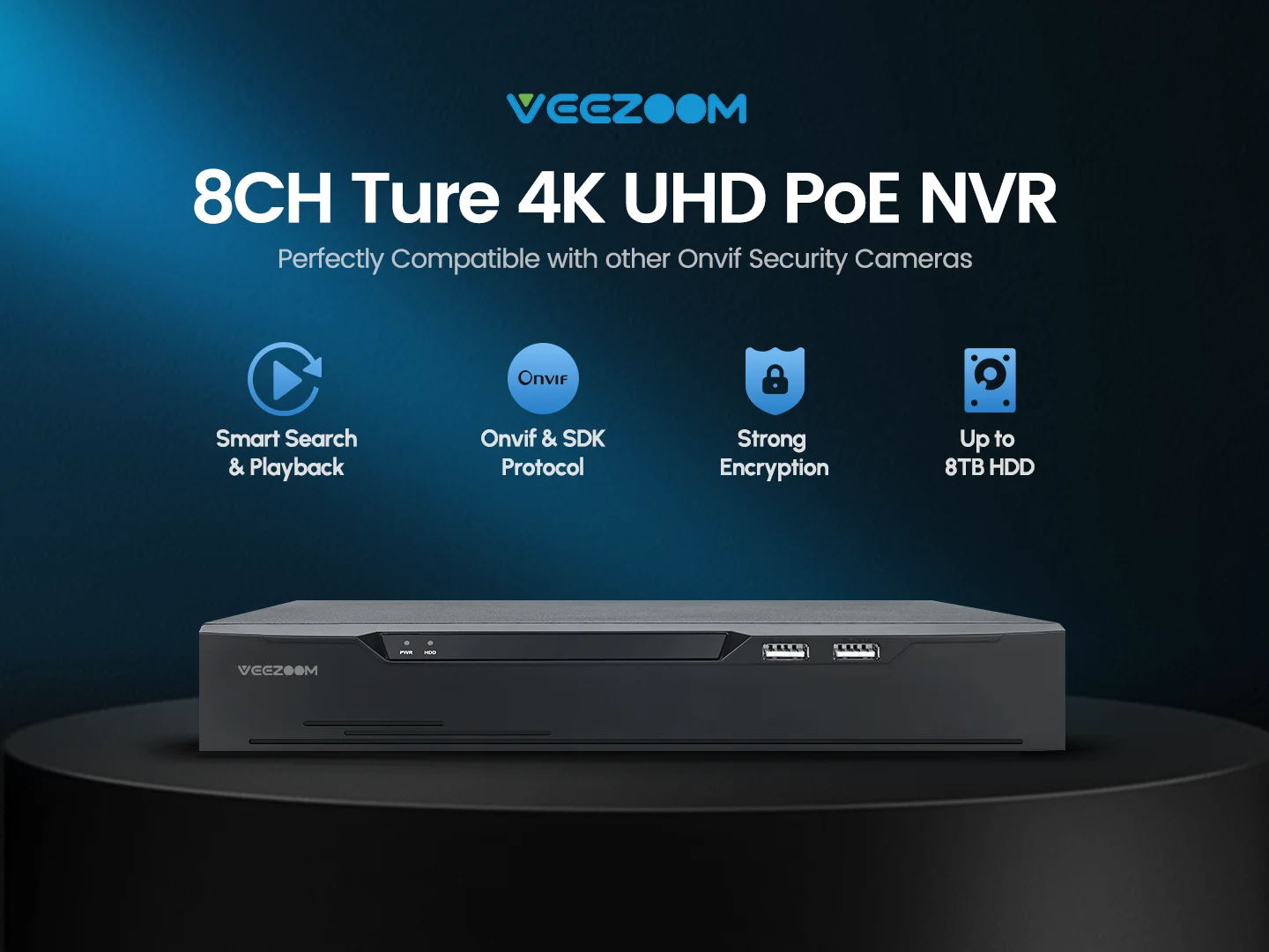 8 Channel 4K Ultra HD Surveillance NVR with Remote Access