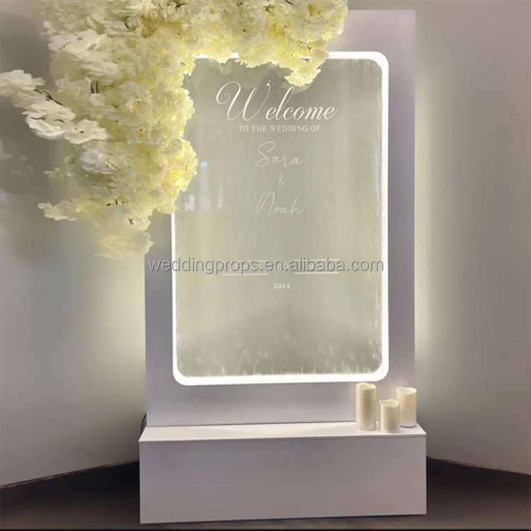 Wedding Decor Backdrop - Waterfall Welcome Sign Stand