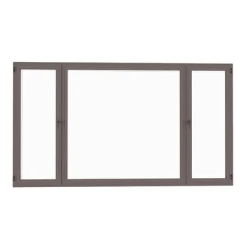 Aluminum Swing Push Out Windows With Double Glazed Handle Slim Aluminum ...