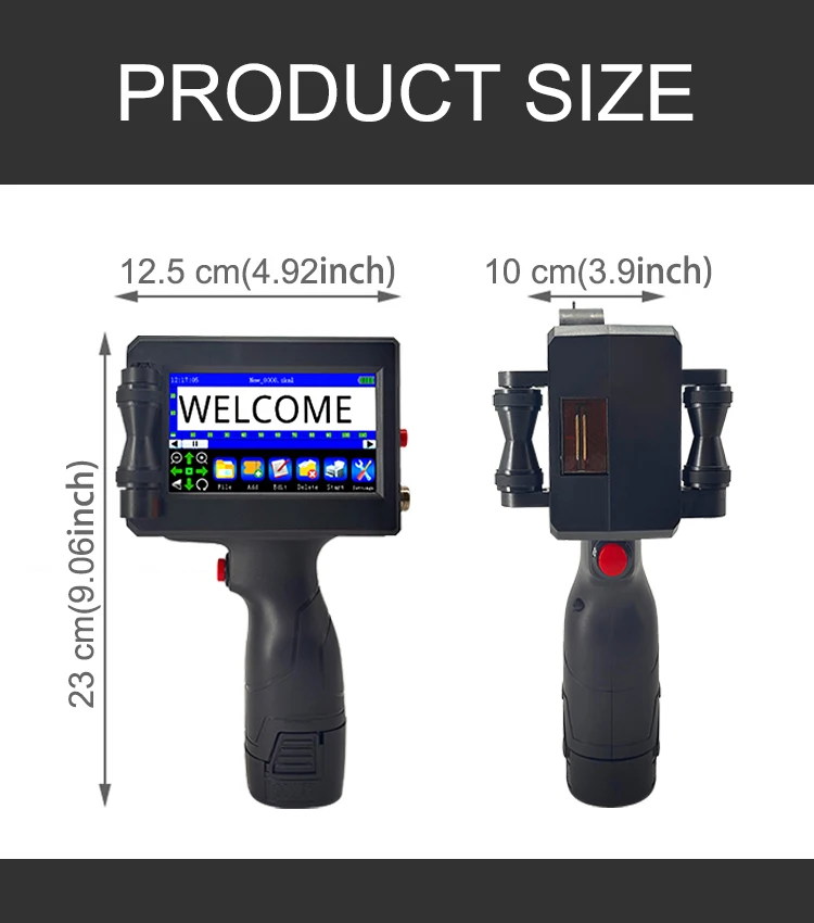 Light Weight 25.4mm Portable Handheld Mini Color Inkjet Printers