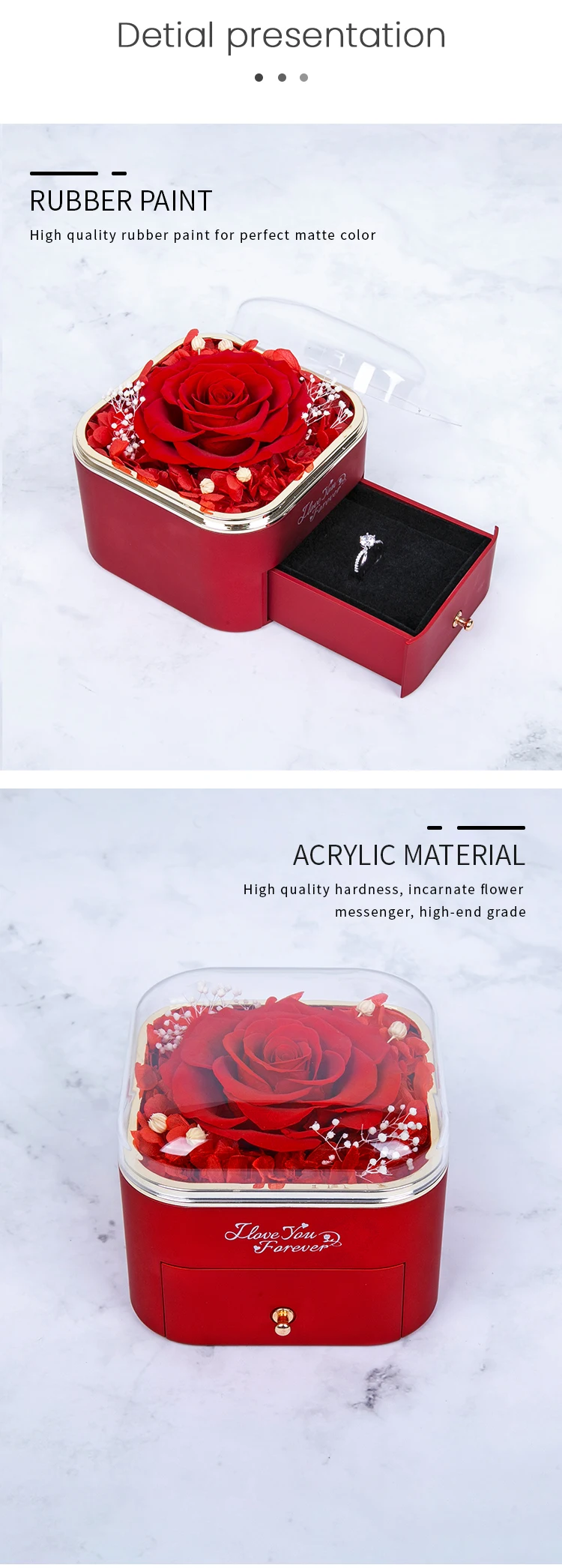 Eternal Rose Preserved Rose Flowers In A Acrylic Box Preserved Roses ...