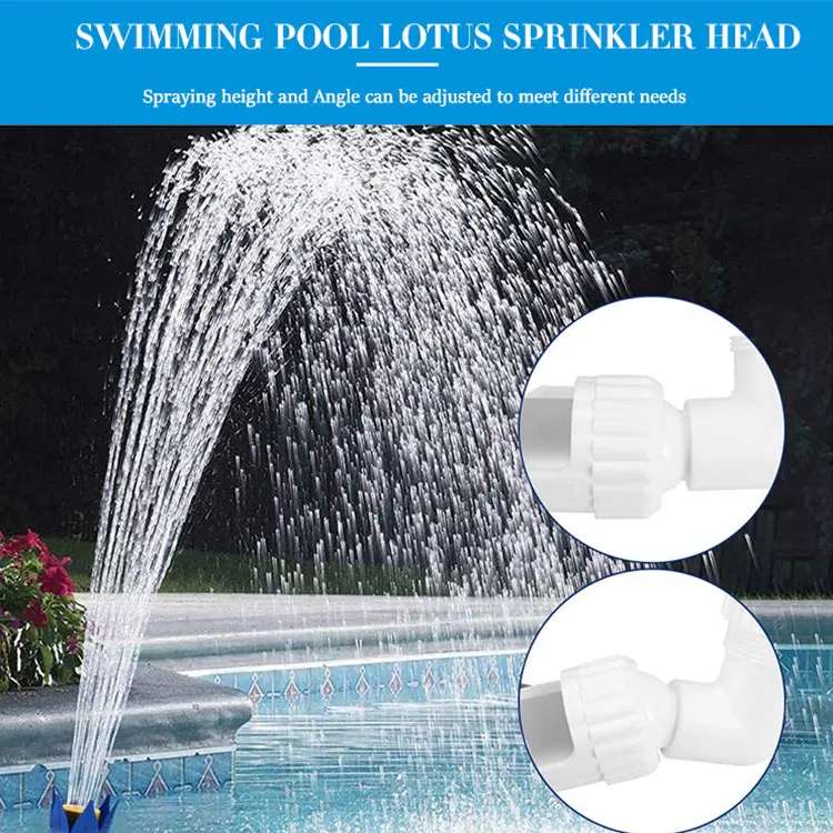 Lotus Shape Waterfall Fountain Sprinkler Adjustable Pvc Pool ...