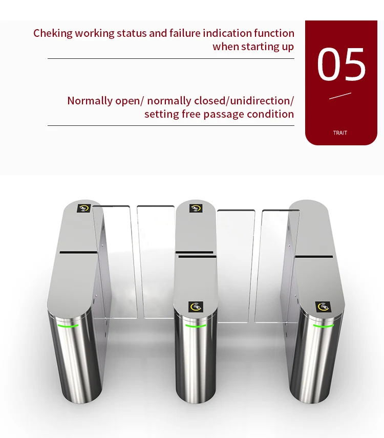 Speed Sliding Gate with QR Code & NFC Turnstile Barrier