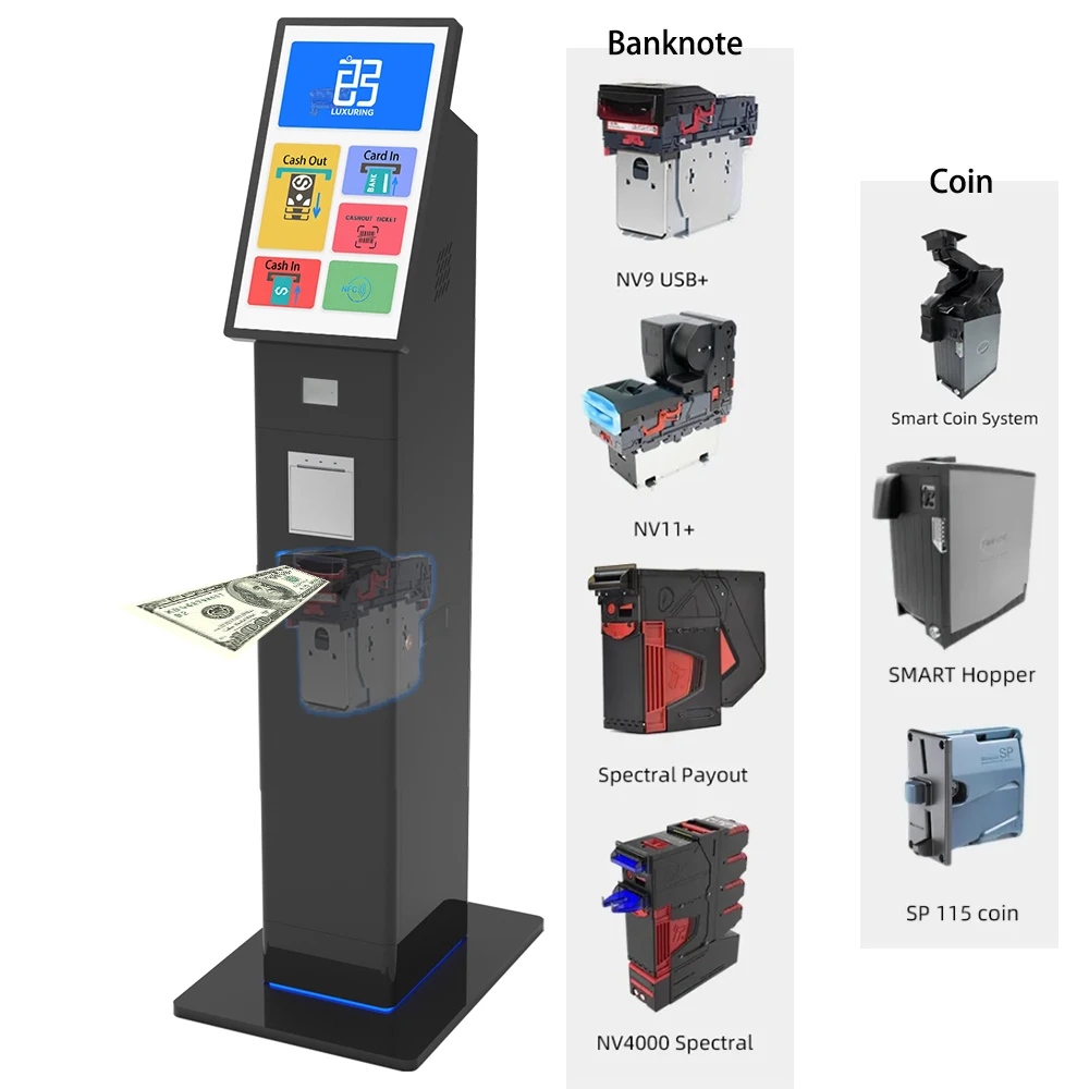 Currency Exchange Kiosk Cash Acceptor Coin Recycler Windows Android ...