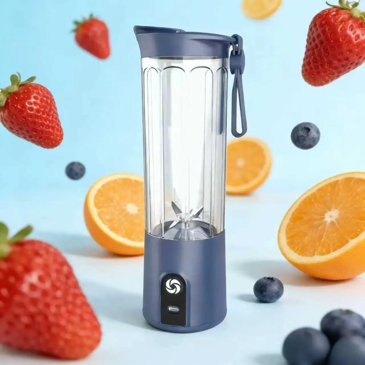 Portable Blender Battery Power One-Click button motor blender portable ...