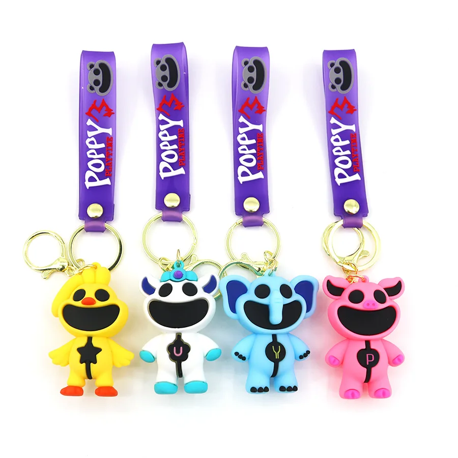 Cartoon Anime Playtime Smiling Critters Keychain Horror Animal Series ...