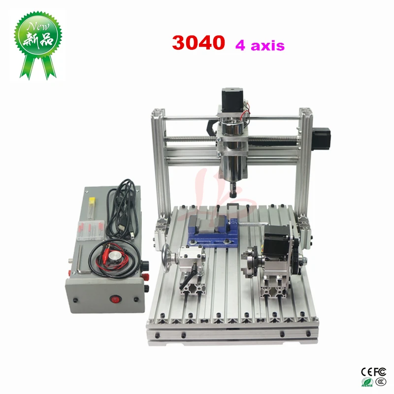 Mini Cnc Woodworking Lathe Machine 400w 3axis 4 Axis 5 Axis Cnc 3040 ...