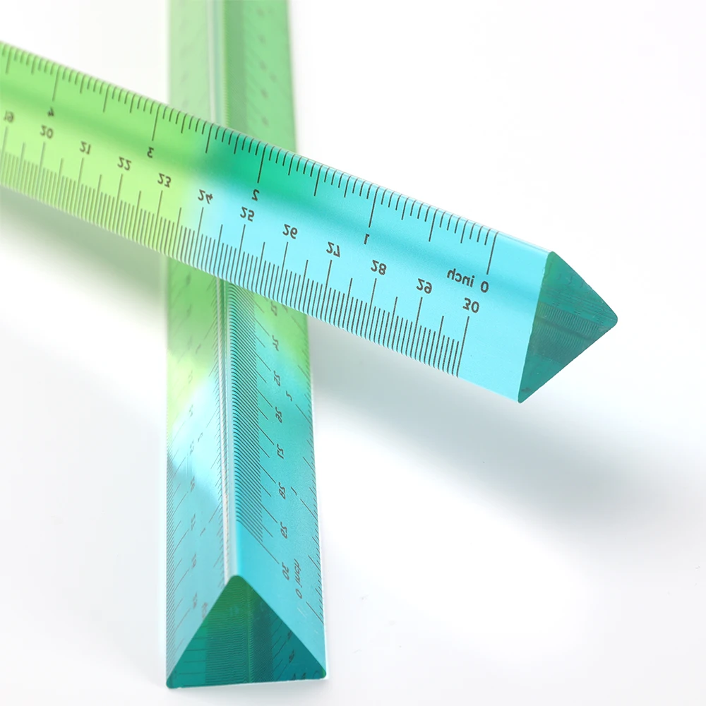 Acrylic Custom Paint Measuring Triangular Scale Flexible Ruler - Buy ...
