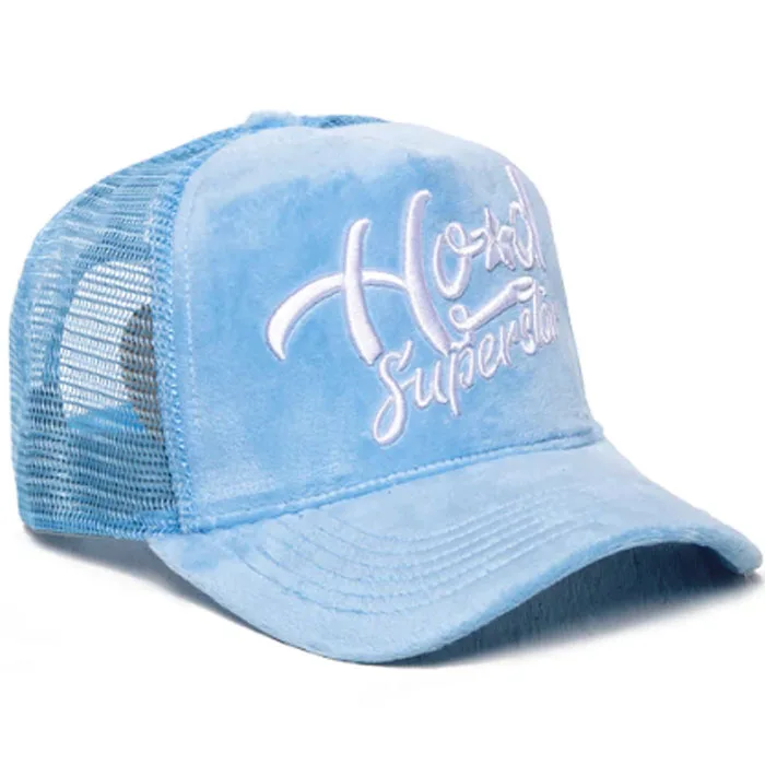 Custom 5 Panel Embroidery Velvet Trucker Hat Embroider Trucker Hat ...