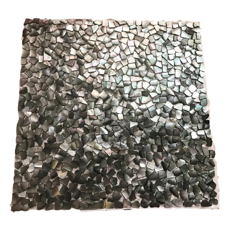 Random Mesh Shell Mosaic Tiles Mother Of Pearl Mosaic Tile Black ...