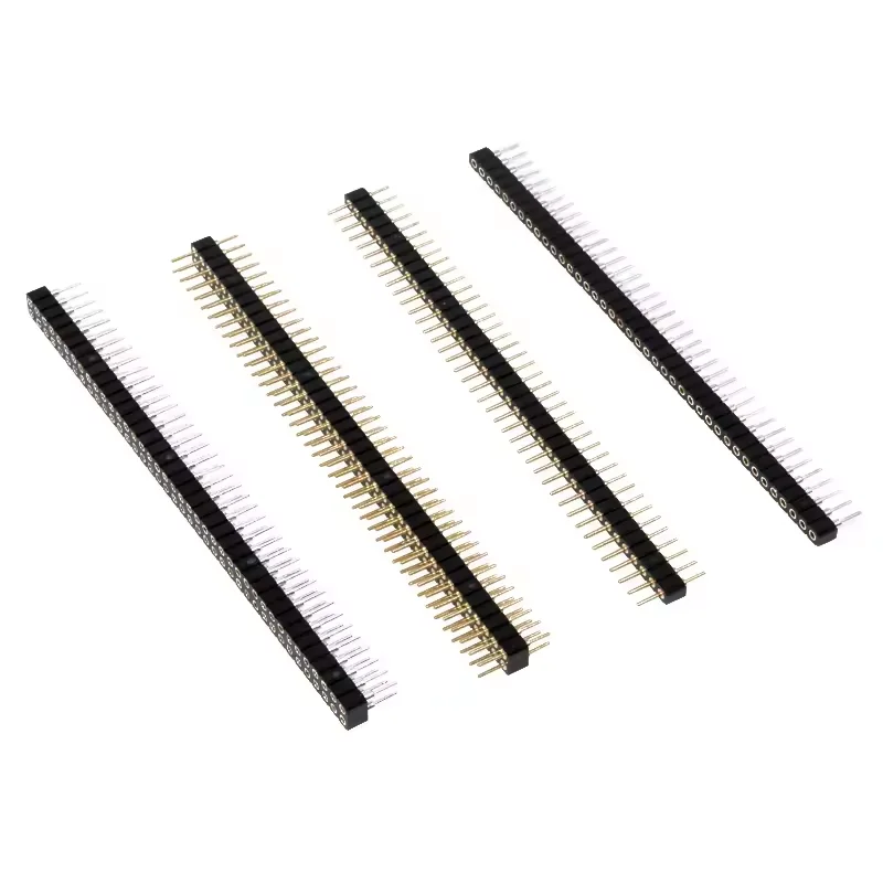 2.54mm pitch connector DIP double rows female header pin header 2.54mm PC104| Alibaba.com