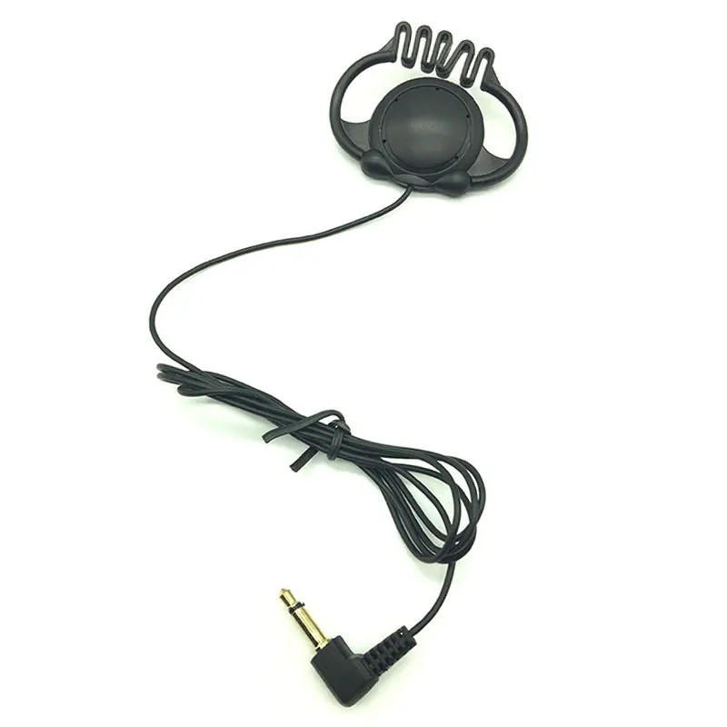 3.5mm Single Earphone D Shape Ear-hook Wired Headphone Stereo Mono ...