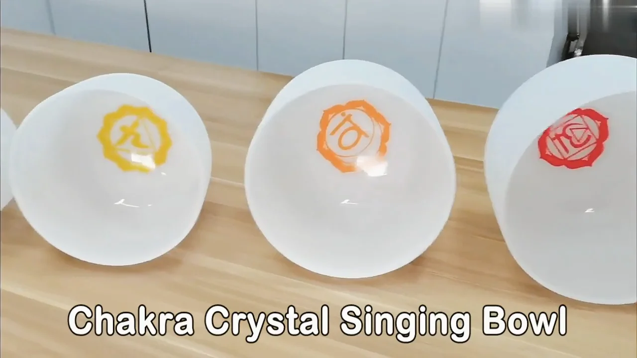 6 To 12 Inch Crystal Natural Stone Seven Chakra Bowl Set For Spiritual ...