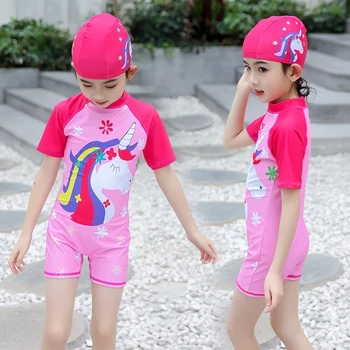 Kids Swimsuit Girls One Piece Swimsuit Kids Children's Swimwear Toddler ...