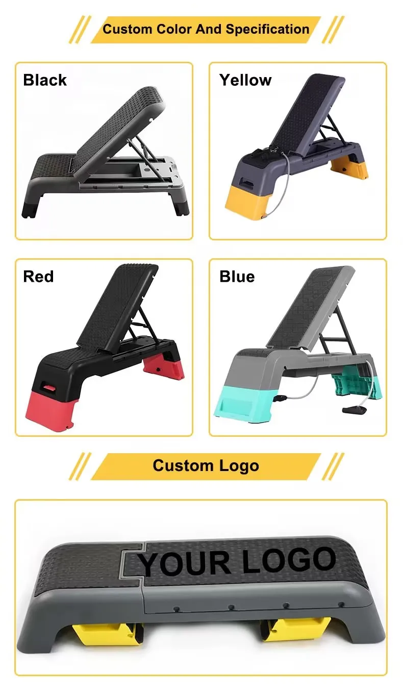 NQ SPORTS High Quality Aerobic Stepper Adjustable Steps Fitness Bench ...