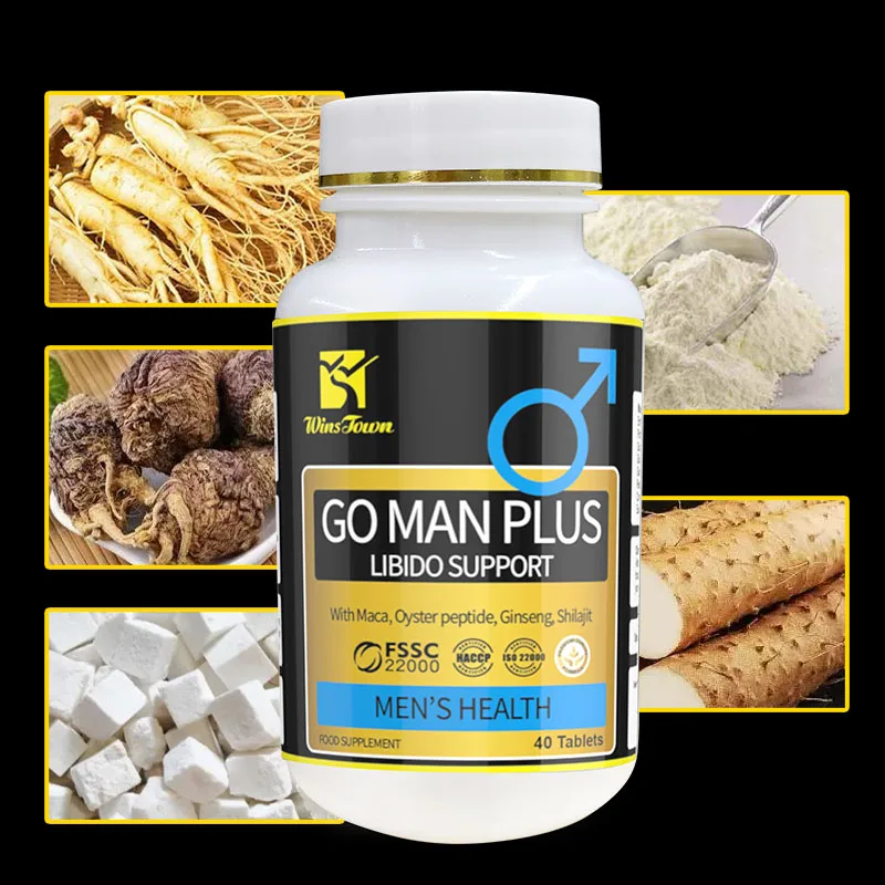 Go Man Plus Maca Root Tablet Libido Support Ginseng Vegan Herbal ...