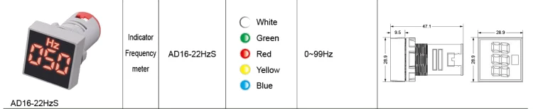 Ad16-22vms 22mm Ac 20v - 500v Đèn Led Đỏ Mini Máy Đo Điện Áp Kỹ Thuật ...