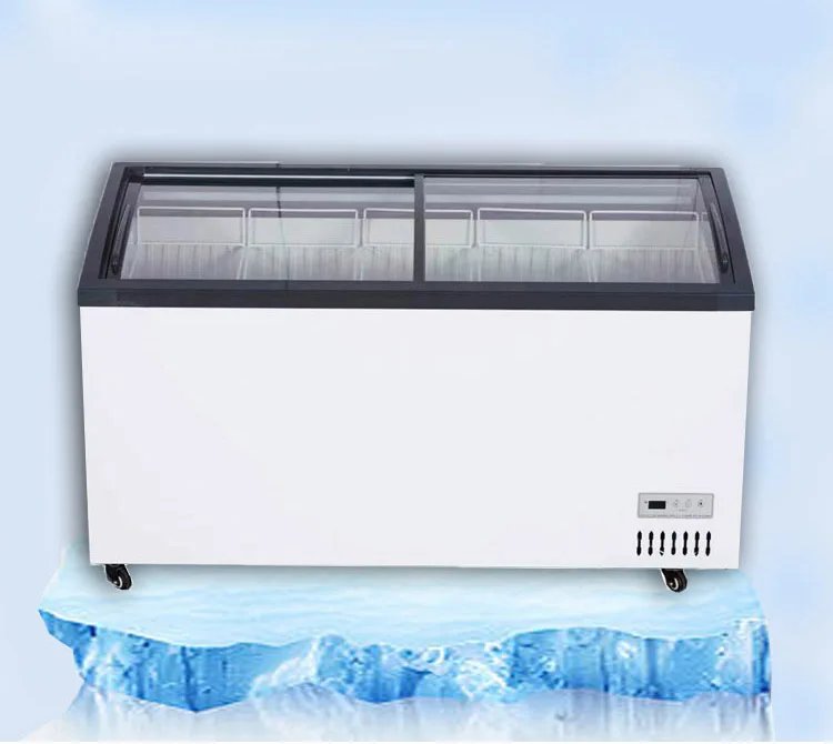 Rebirth Top Open Fridge Chest Horizontal Deep Freezer With Sliding ...