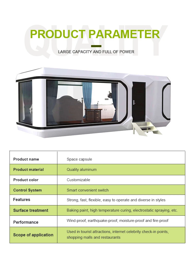 Songmao Capsule House Bed Hotel Cabin Camping Capsule Prefab Modular ...