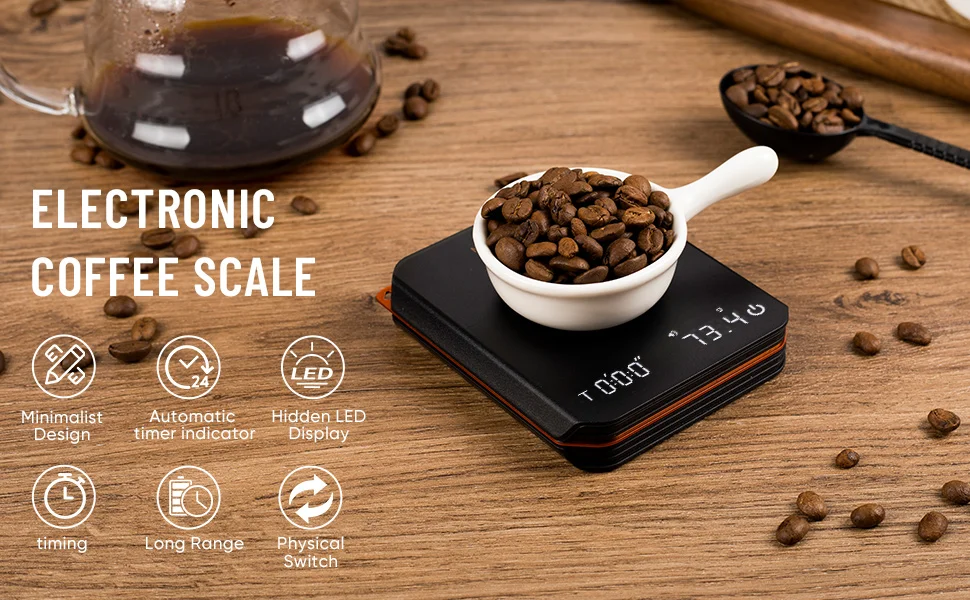 Coffee Scale Espresso Scale 0.1g-2000g for Brewing at Home