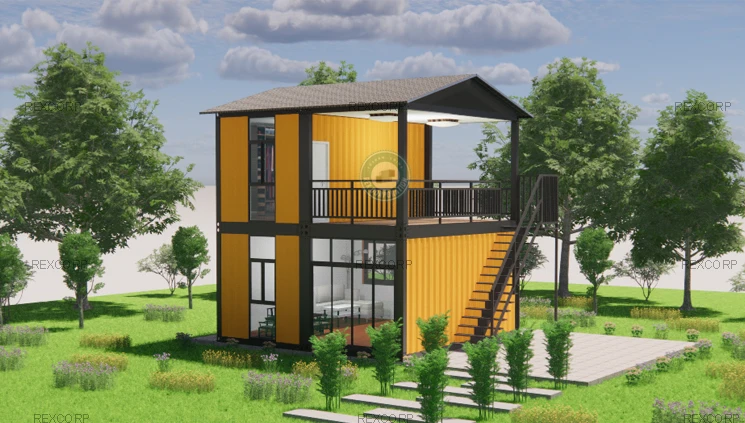 Modular Shipping Container Home Office - 72sqm Guest House