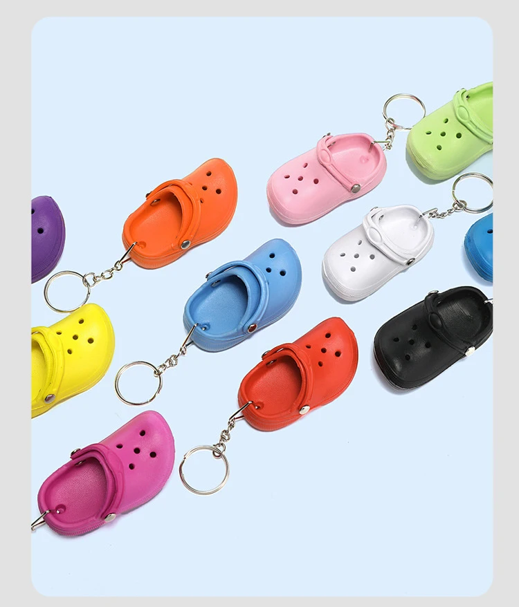 Wholesale Lovely Cute 3d Mini Eva Plastic Croc Key Chain Foam Hole ...