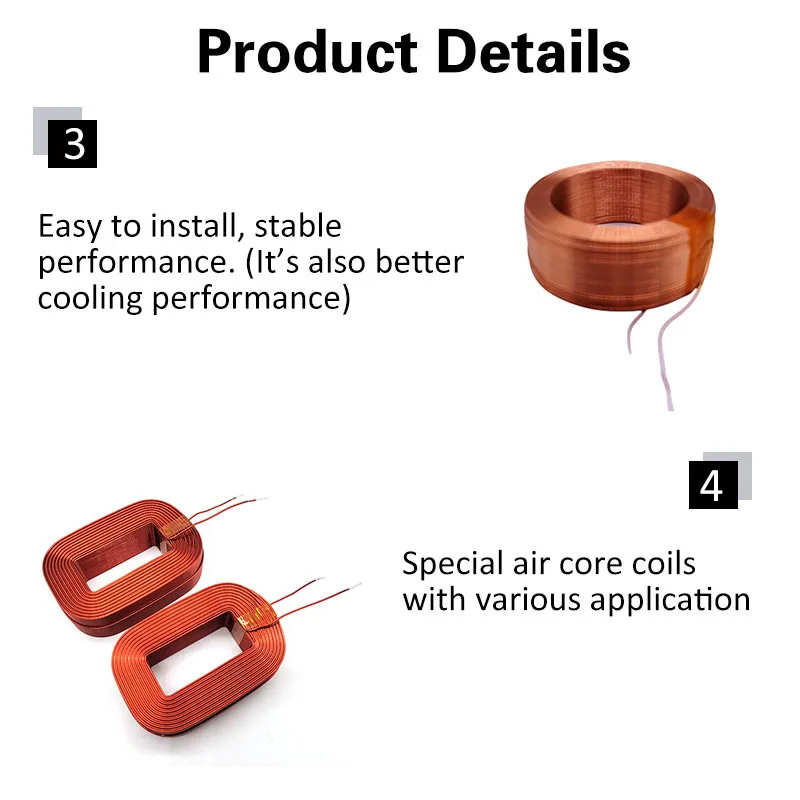 Custom Enameled Copper Wire Coils for High Power Induction