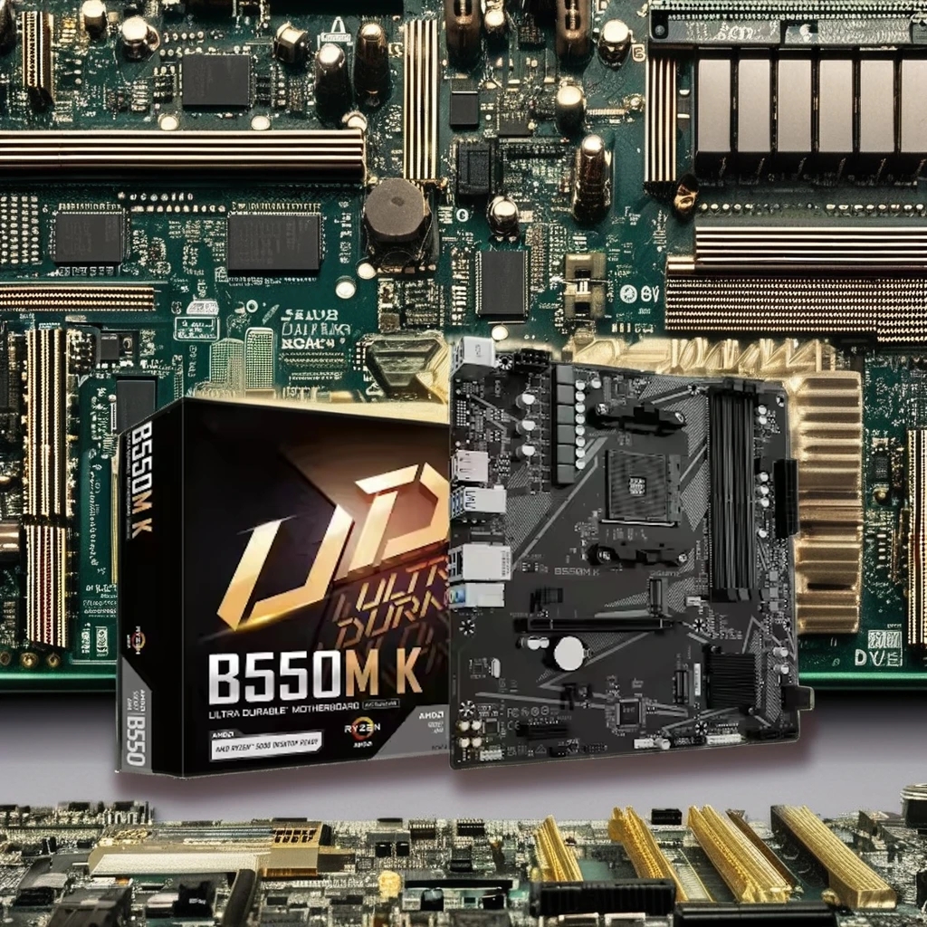 Gigabyte B550M K Micro-ATX Motherboard AM4 for AMD Ryzen 5 5600G/R7 ...