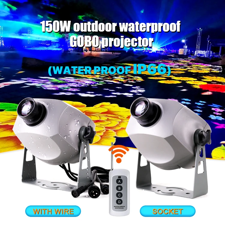 Outdoor 150W Custom Logo Gobo Image Projector IP65 LED Light