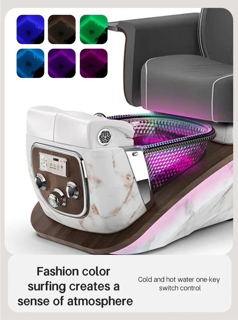 Luxury Salon Furniture Remote Control Adjustable Chaise Pedicure ...