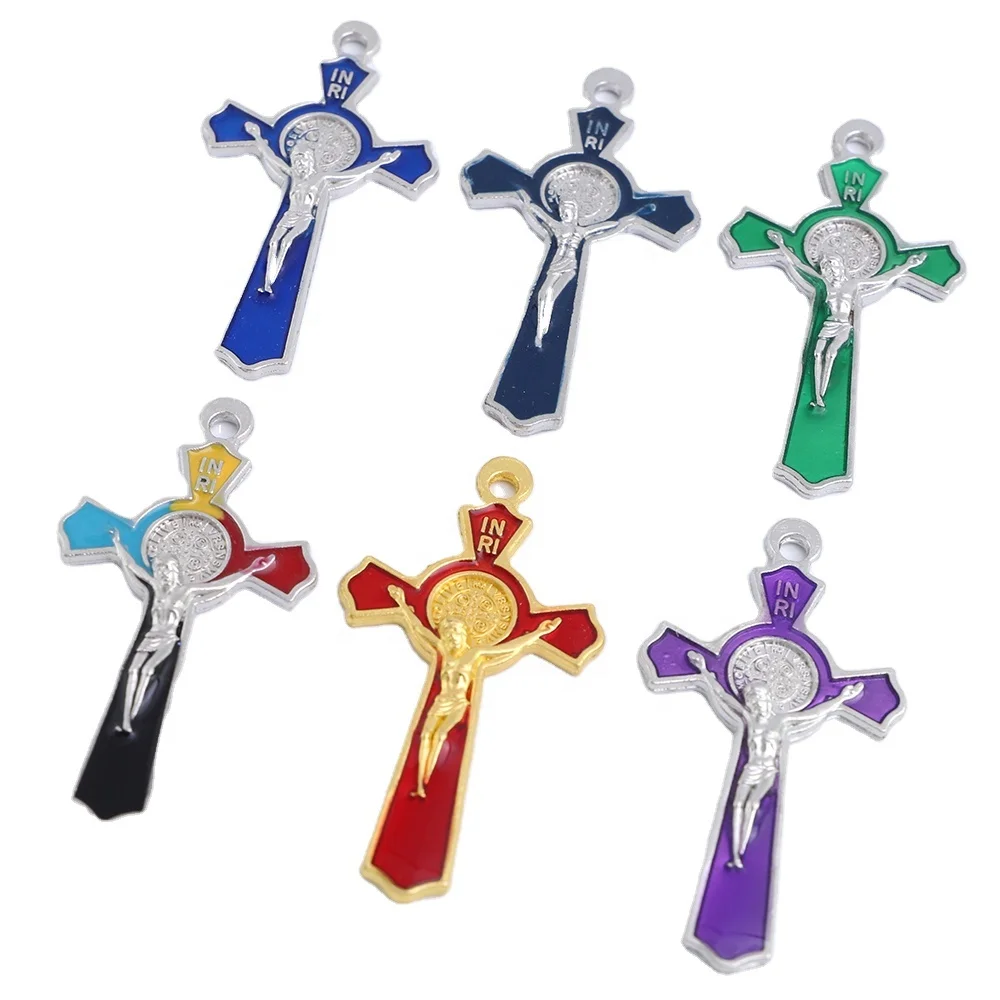 2 Inches Religious Cross Christian Jewelry Saint Benedict Cross Pendant ...