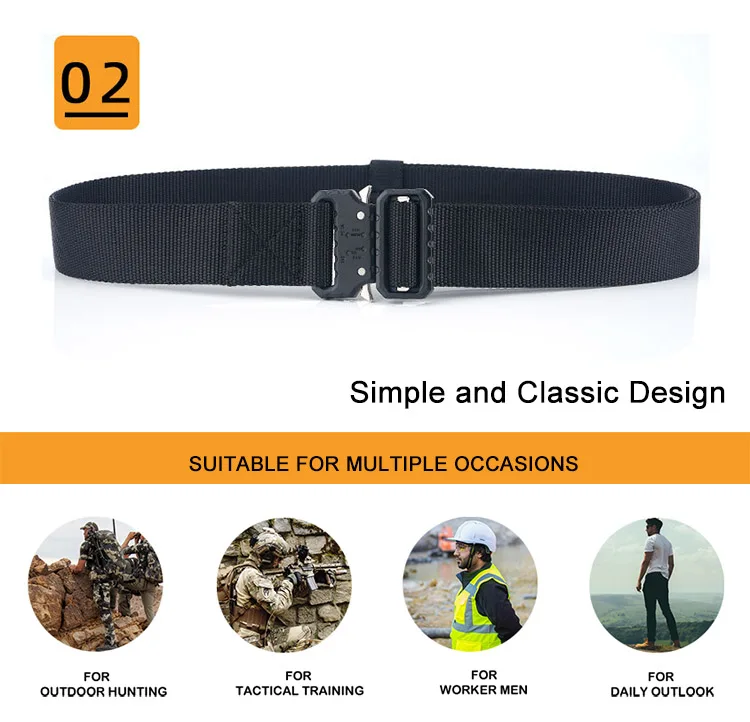 Custom Adjustable Man Combat Duty Outdoor Nylon Webbing Tactical Belt ...