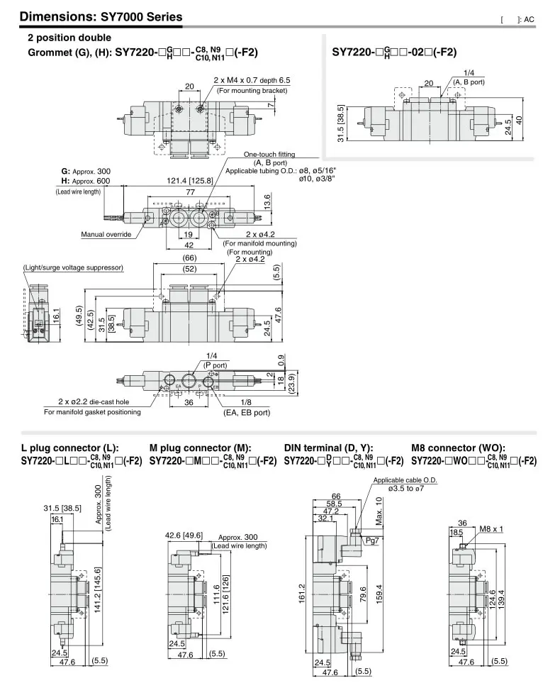 Pneumatic Parts Pneumatic Valve Solenoid Valve Sy7000 Series Sy7120 ...
