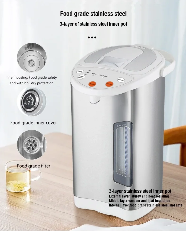 4l Electric Thermo Air Pots Thermopot Stainless Steel Water Boiler Pot - Buy Electric Thermopot ...