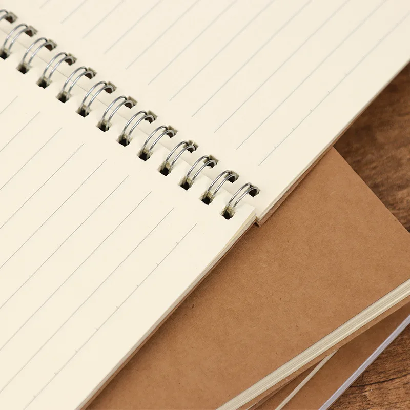 Kraft Paper Sticky Notes Coil Notebooks Office Memo School Stationery ...