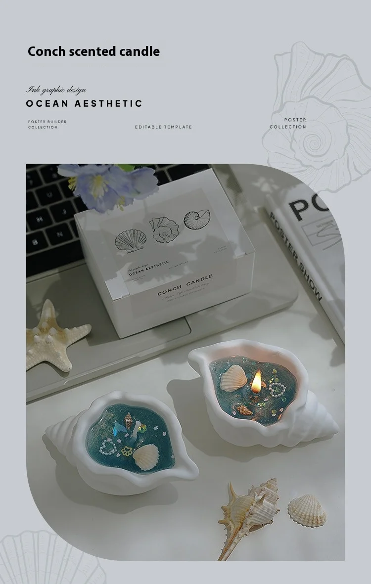 Customizable Logo Confession Sea Star Shell Handmade Candle