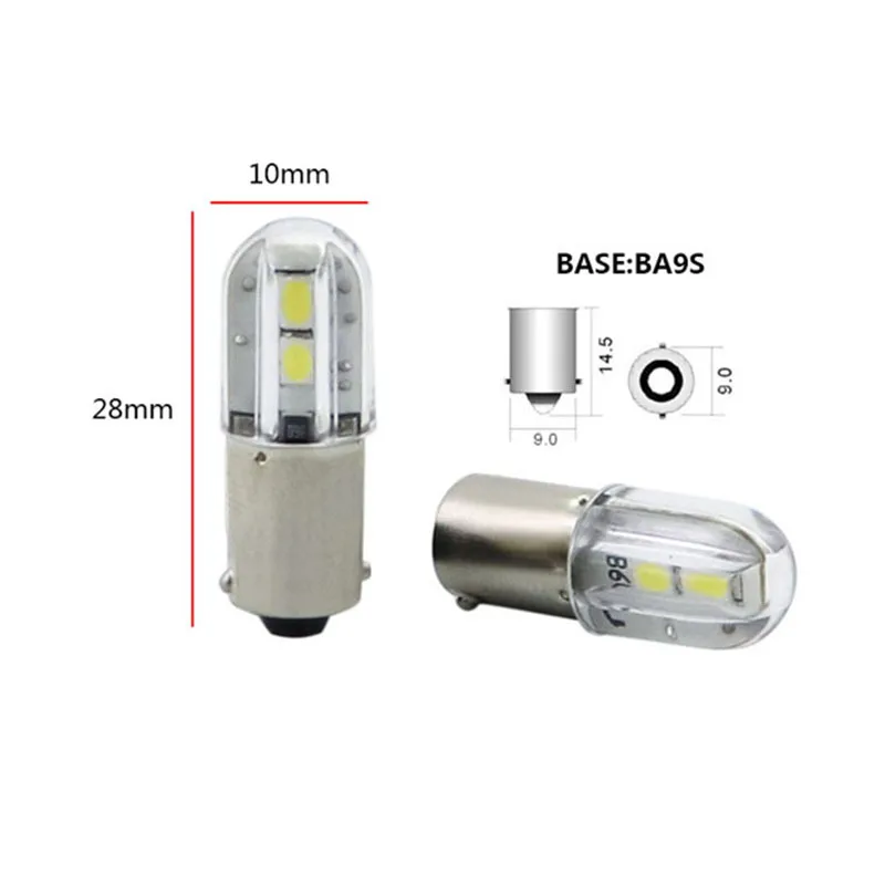 E10 BA9S 6V 12V 24V 110V 220V 1W B9 LED Indicator Bulb