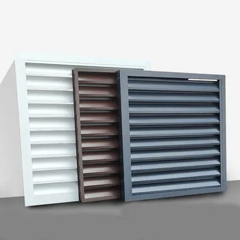 Single-layer Rainproof Air Inlet Ventilation Black Aluminium Louver ...