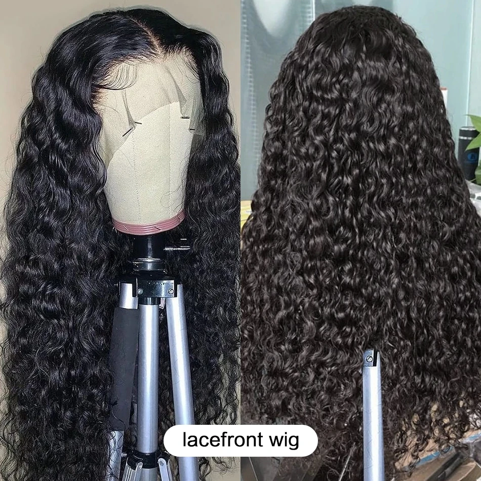 30 40 Inch 5x5 Deep Wave Lace Frontal Wig Deep Waves Wig 13x6 180 ...