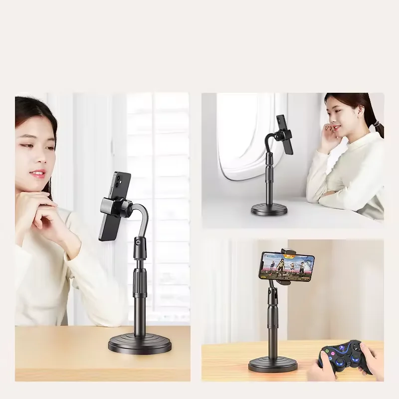 Adjustable Height Portable Stable Mobile Phone Desktop Live Stand ...
