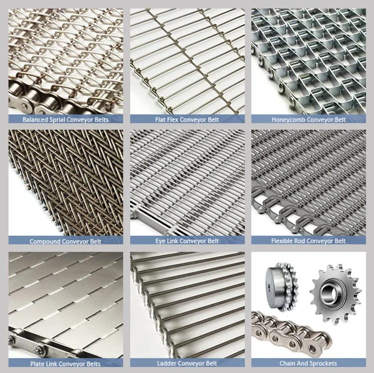 Customized Stainless Steel Eye Link Conveyor Belt Quick-freezing Drying ...