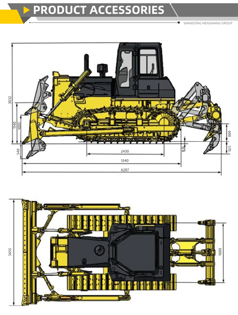 New Construction Bulldozers Crawler Dozer for Sale 160Hp Large ...