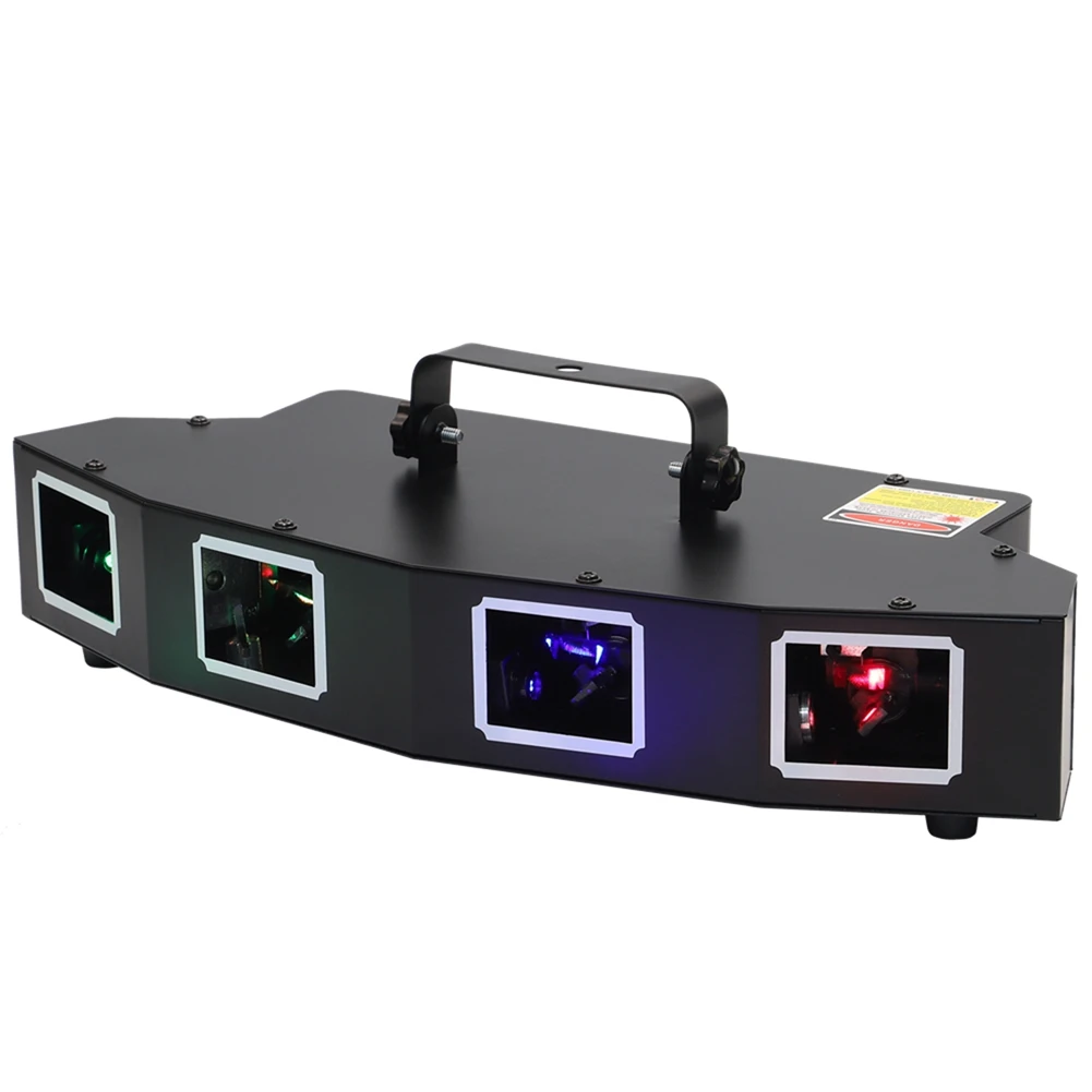 U`king Four Holes DMX512 11ch Sound Control LED RGB Laser Light